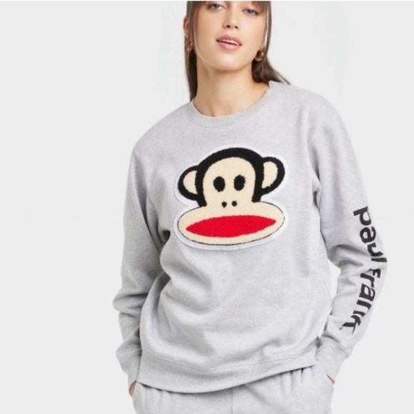Paul Frank | Tops | Paul Frank Monkey Crew Neck Sweatshirt Grey | Poshmark
